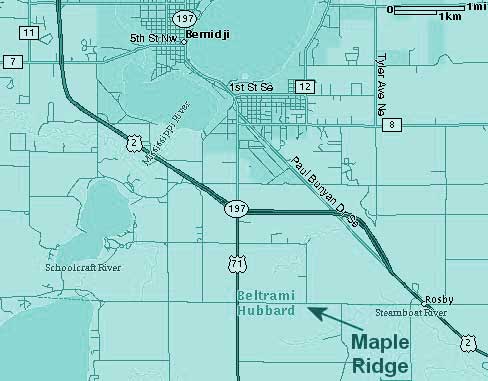 Maple Ridge Golf Course - Bemidji, Minnesota - MAP
